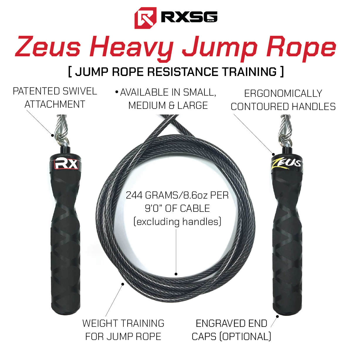 Zeus Heavy Jump Rope – Rx Smart Gear Australia